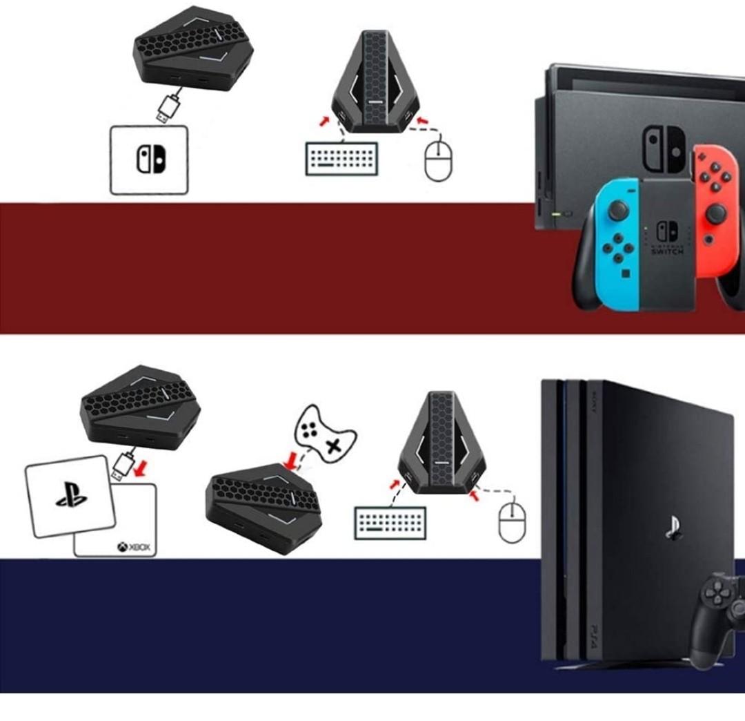 Keyboard and Mouse Adapter for PC/ PS5/ PS4/PS3, Nintendo Switch/ Xbox ...