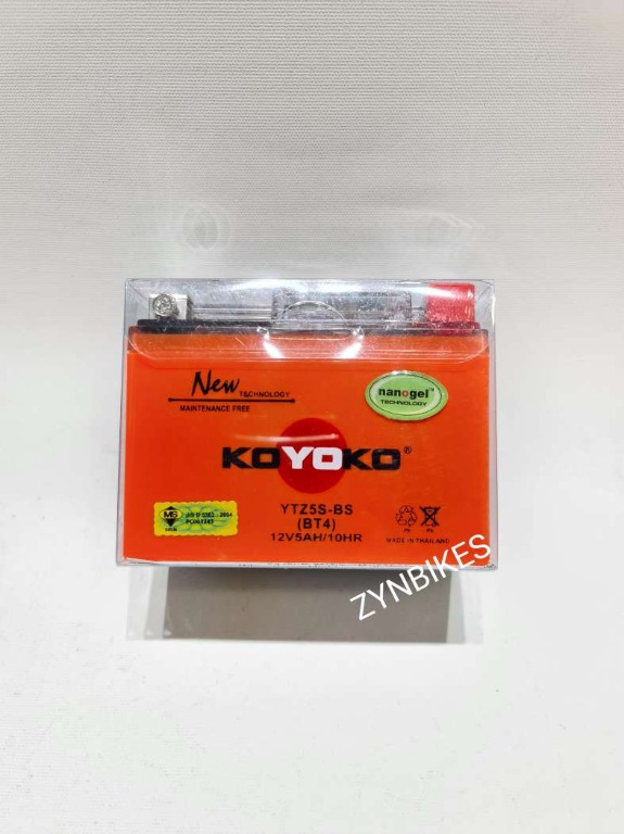 KOYOKO BATTERY YTZ5S YAMAHA SNIPER 150 Y15ZR MXKING JUPITER X1R Y16 ...