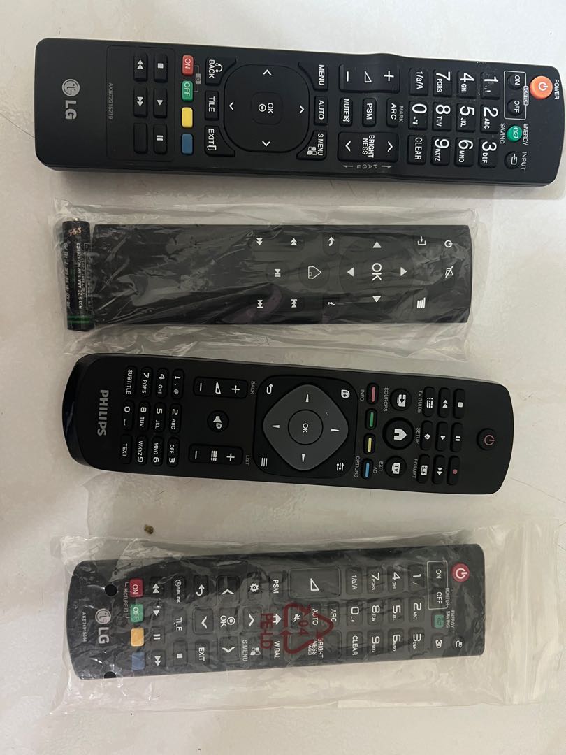 Lg , Philips tv remote . Smart tv control, TV & Home Appliances, TV ...