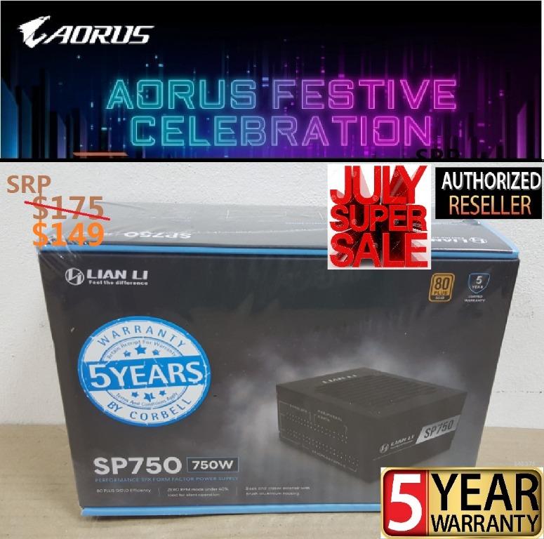 LIAN LI SP 750 Performance 80+ Gold Braided Cable SFX Form Factor Power ...