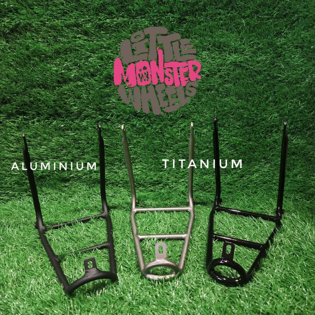 Lightweight Aluminium / Titanium Mini Rack for Brompton C Line P Line T ...