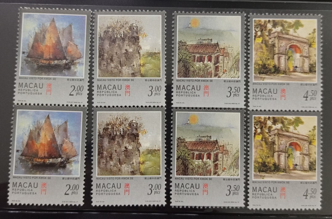 [Macau Stamp] 8v Macau Paintings by Kwok Se Mint Stamps 1997, Hobbies ...