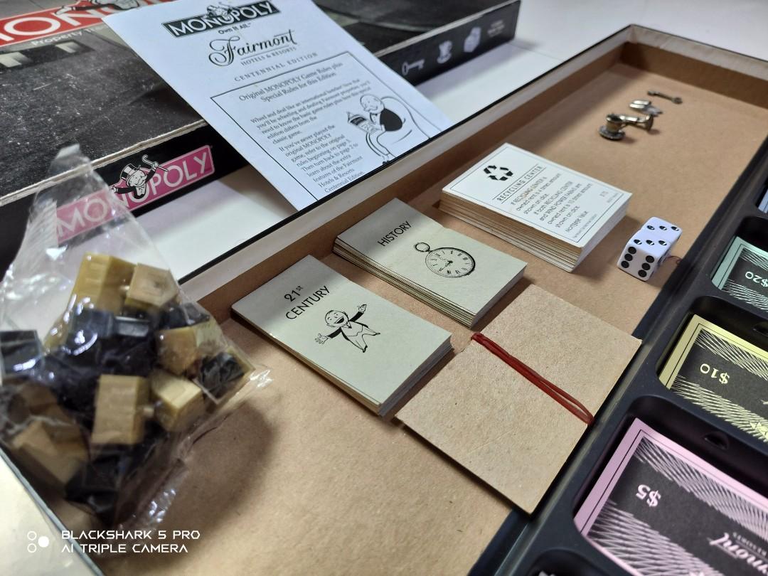 Monopoly Fairmont H&R Centennial Edition, Hobbies & Toys, Toys & Games ...