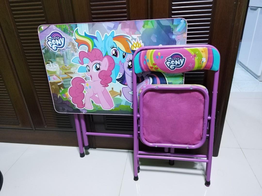 My little pony table and chair for toddlers/kids, Babies & Kids, Infant ...