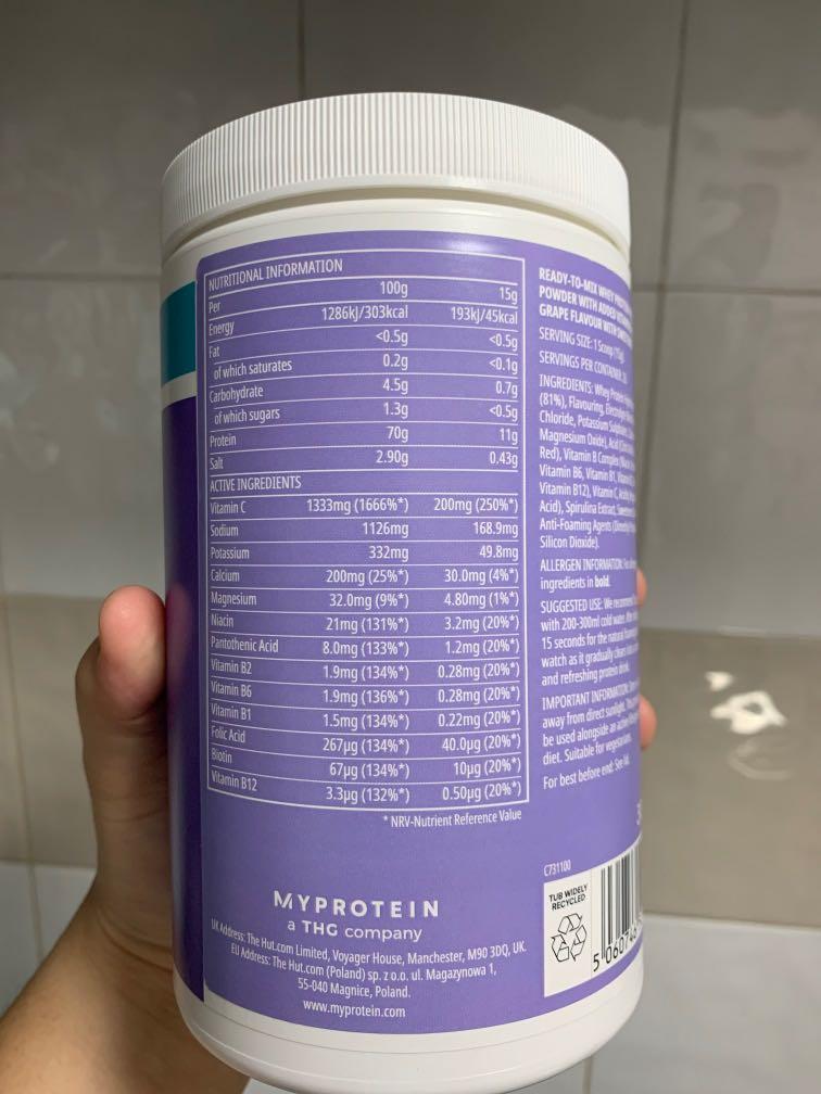 myprotein clear whey electrolyte grape flavour, Health & Nutrition ...