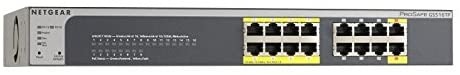 NETGEAR 16-Port Gigabit Ethernet Smart Managed Pro PoE Switch (GS516TP ...