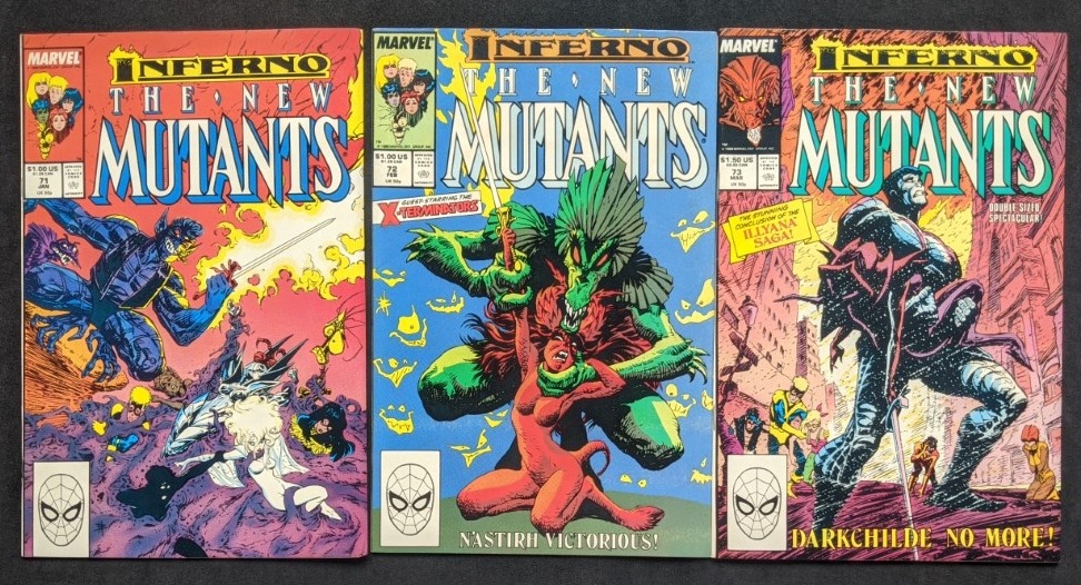 New Mutants 71-73 (1989) Inferno, Hobbies & Toys, Books & Magazines ...