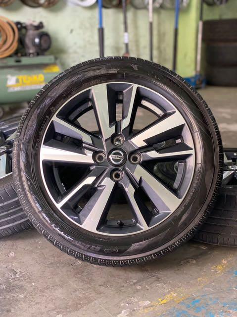 Original 16 inch sport rim Almera tyre 70%, Auto Accessories on Carousell