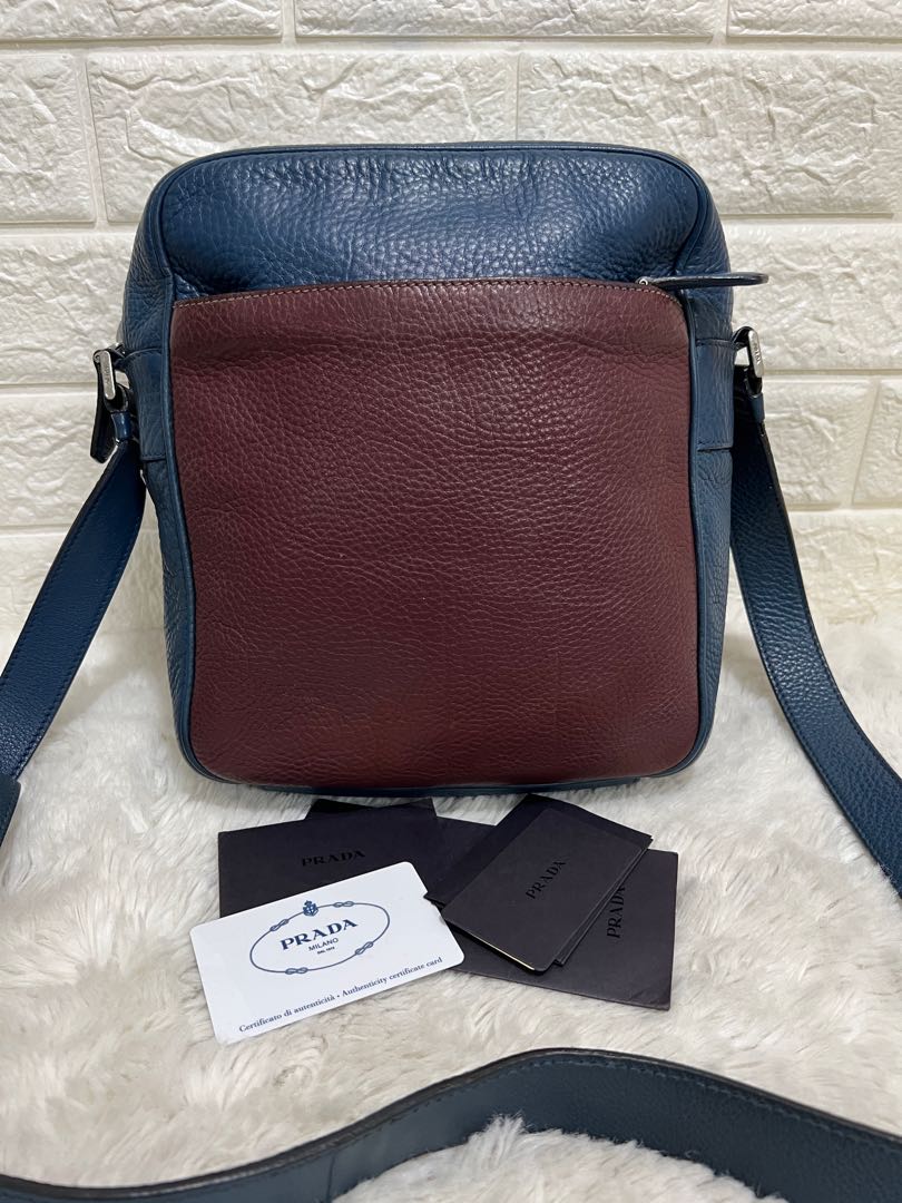 Original Prada Leather Crossbody Bag, Luxury, Bags & Wallets on Carousell