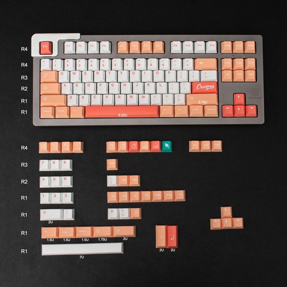Peaches n Cream PBT Cherry Profile Keycaps, Computers & Tech, Parts ...