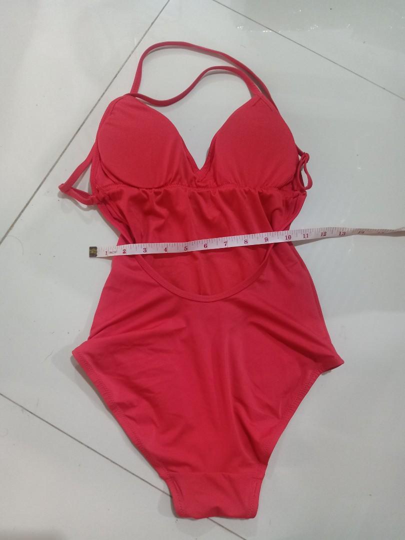 Red one piece swimsuit, Women's Fashion, Swimwear, Bikinis & Swimsuits ...