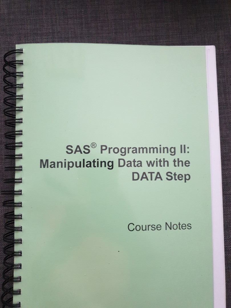 Sas programming II: Manupulating Data with the Data Step, Hobbies & Toys, Books & Magazines ...