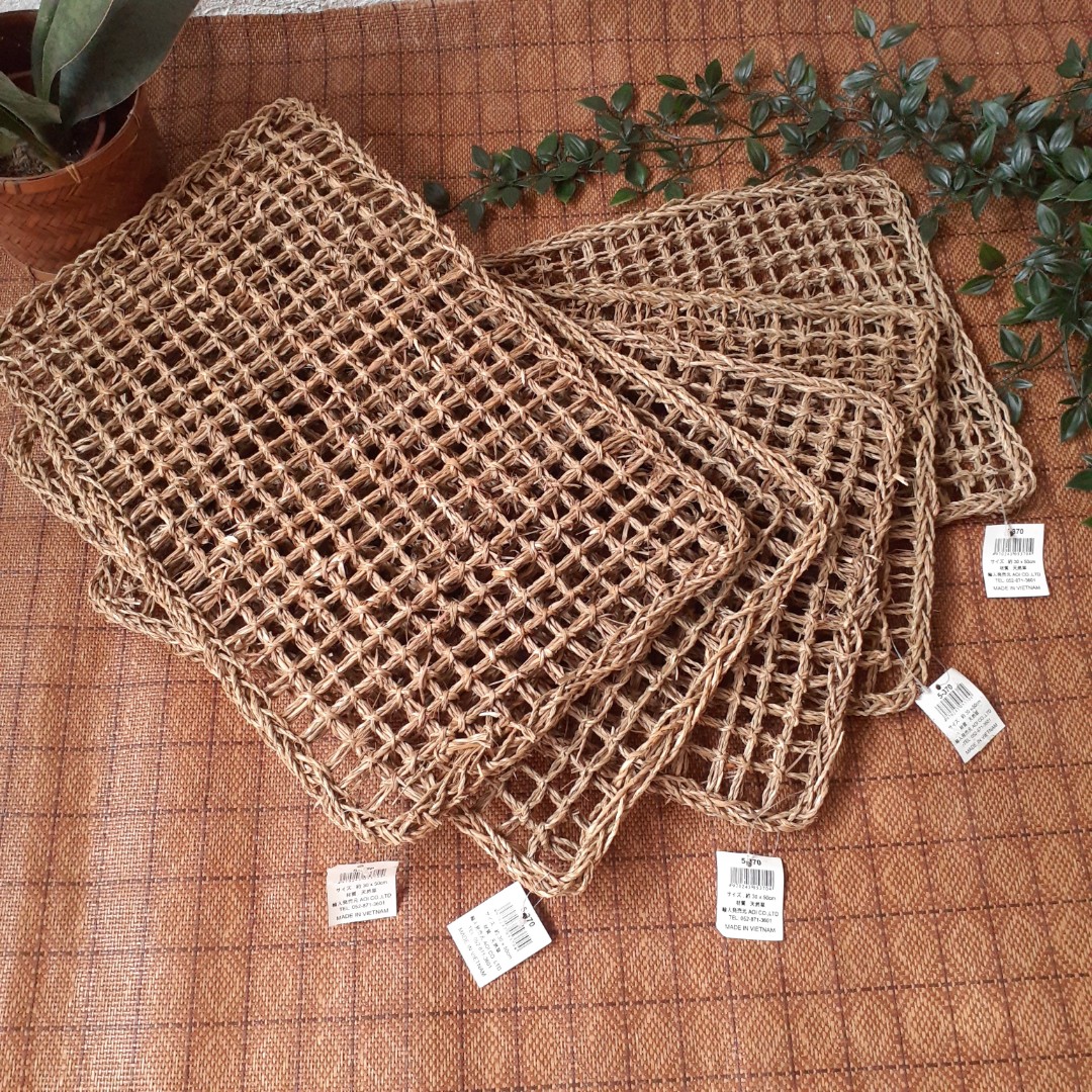 Seagrass woven door mat, Furniture & Home Living, Home Decor, Carpets ...