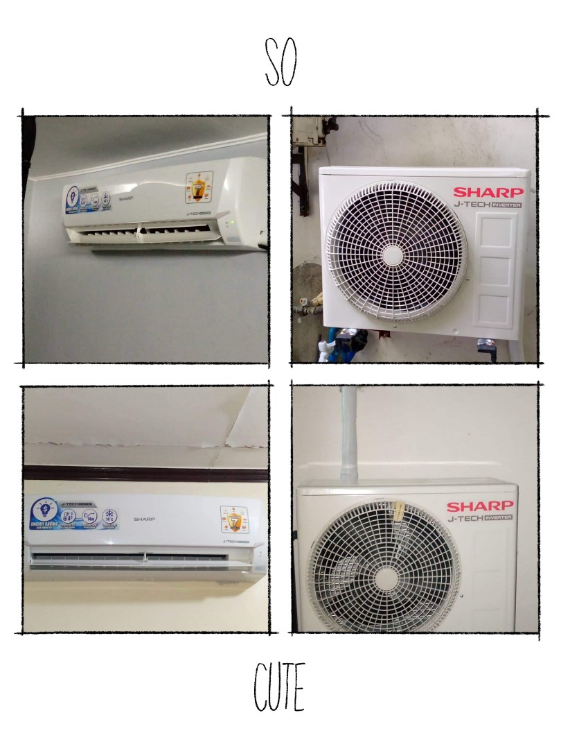 sharp j tech split type inverter Aircon with free installation brand ...