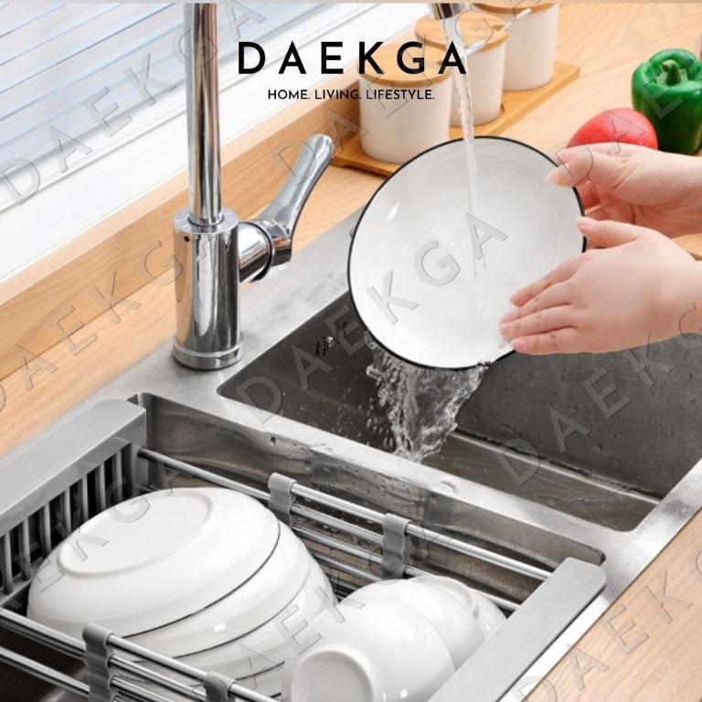 Stainless Steel Kitchen Sink Rack / Basin Holder Organizer /Extendable ...