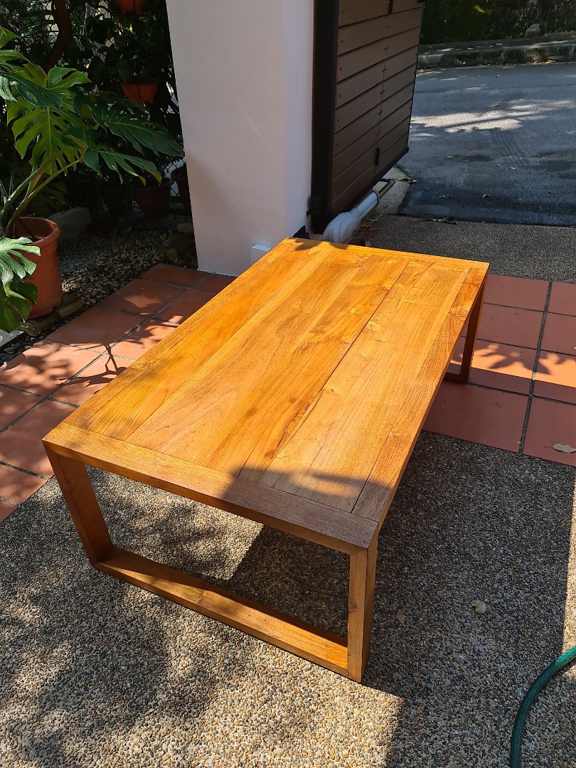 Stunning Bali Teak Coffee Table Gorgeous Wood Grain Pattern Very ...