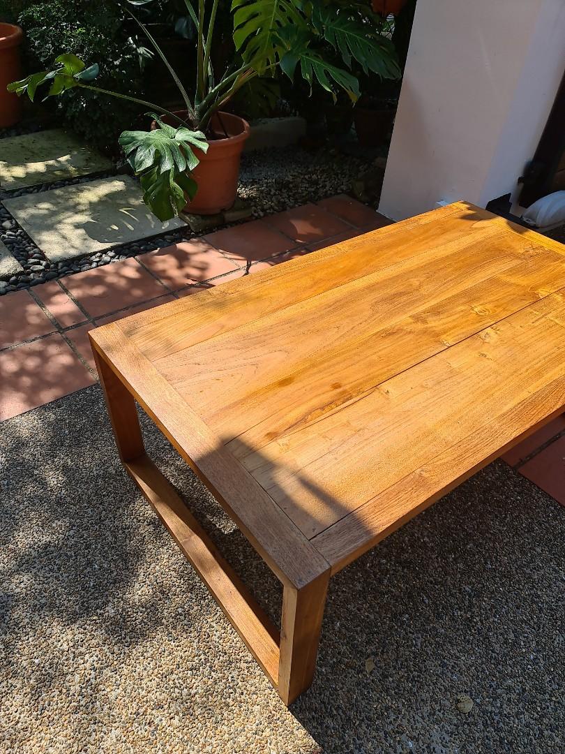 Stunning Bali Teak Coffee Table Gorgeous Wood Grain Pattern Very ...