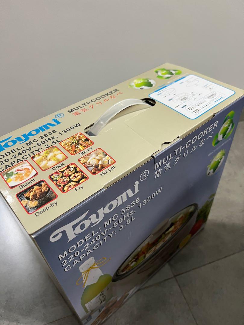 Toyomi multi cooker 4-in-1 duo non-stick cooking pot MC 3838, TV & Home ...