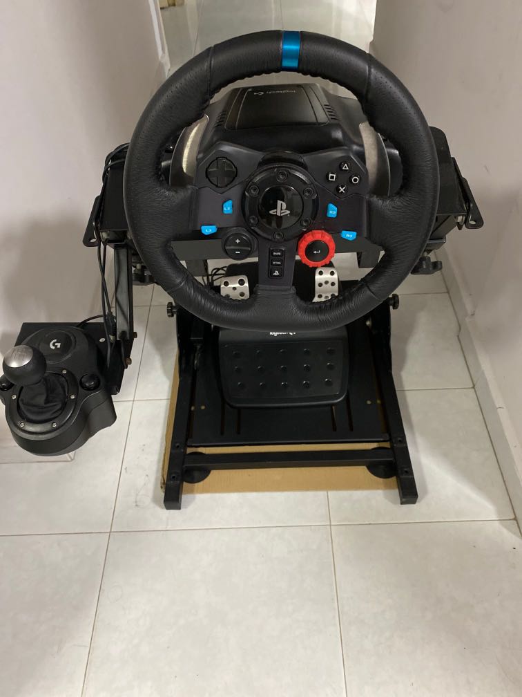 Used Logitech G29 with Rack and shifter., Video Gaming, Gaming ...