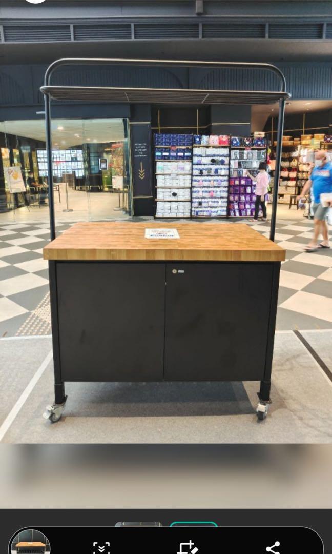 Kitchen Island Table (IKEA Vadholma Customised), Furniture & Home ...