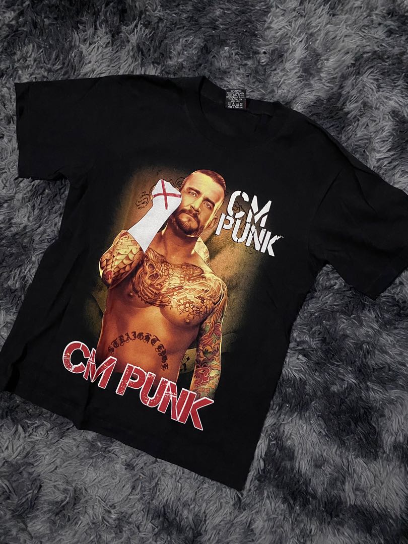 Vintage CM Punk WWE Rap Tee, Men's Fashion, Tops & Sets, Tshirts & Polo ...