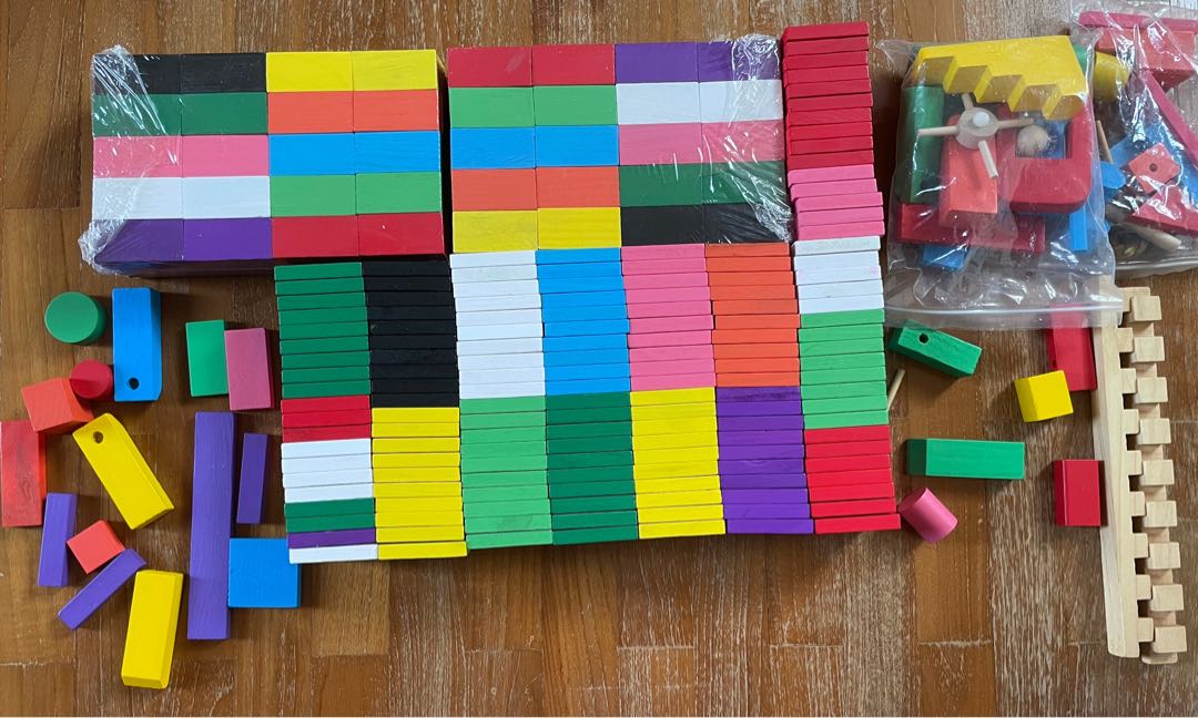 Wooden Domino Bricks, Hobbies & Toys, Toys & Games on Carousell