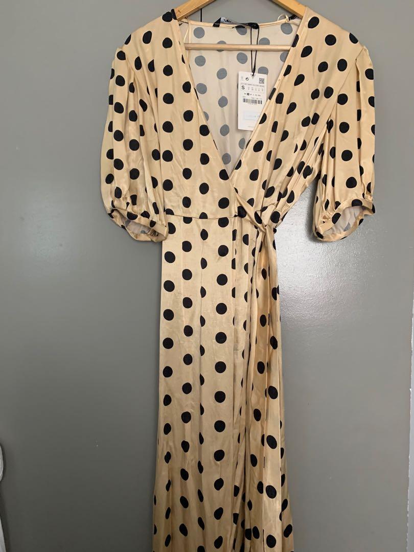 Zara Polka Dot Wrap Dress Womens Fashion Dresses And Sets Dresses On