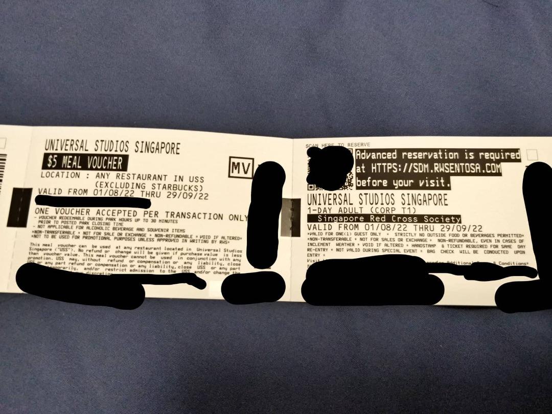 1 set: USS RWS Universal Studio Singapore (Adult) + S$5 F&B Voucher ...