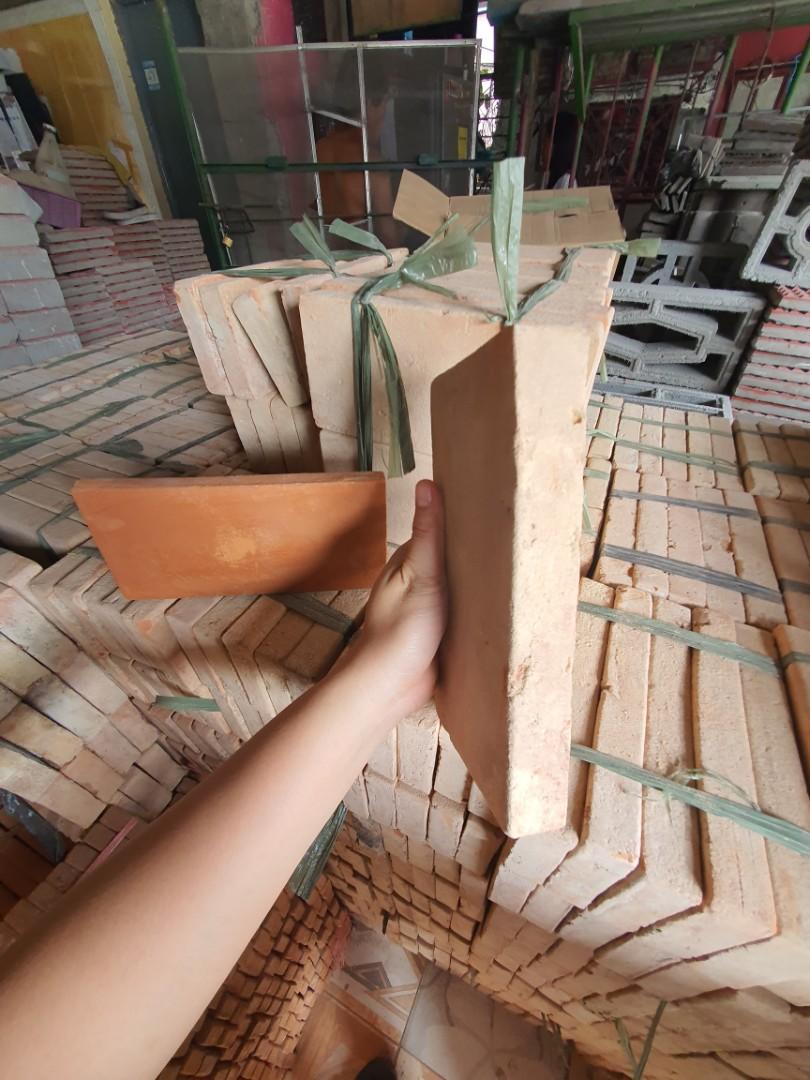 1X4X8 INCHES ANTIQUE BROWN AND 3/4X4X8 INCHES VIGAN RED BRICKS ...