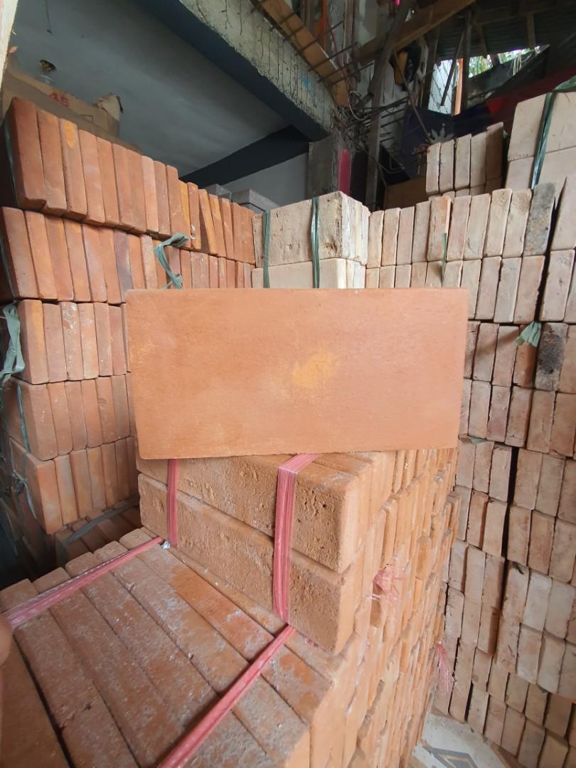 1X4X8 INCHES ANTIQUE BROWN AND 3/4X4X8 INCHES VIGAN RED BRICKS ...