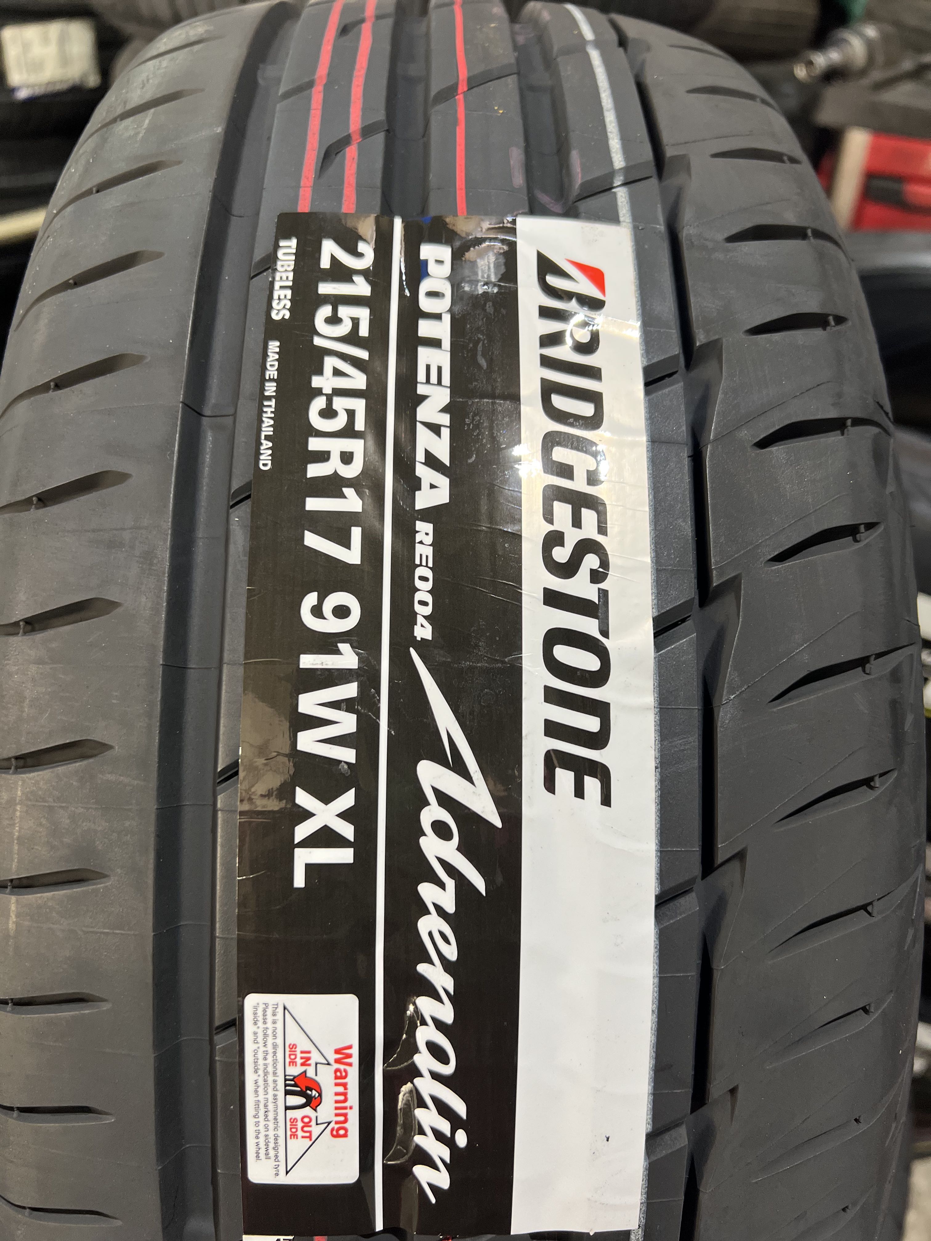 215/45/17 Bridgestone Potenza Sport RE004, Car Accessories, Tyres ...