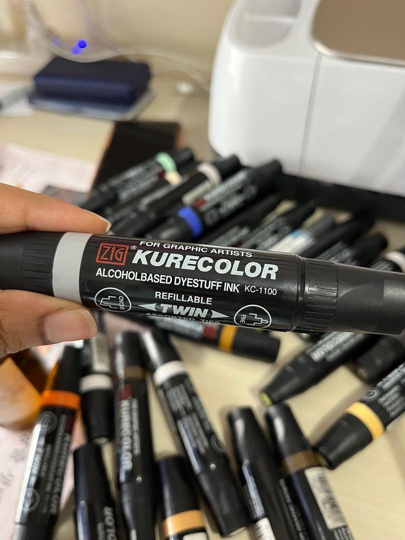 44 PCS Zig Kurecolor (Refillable), Hobbies & Toys, Stationary & Craft ...