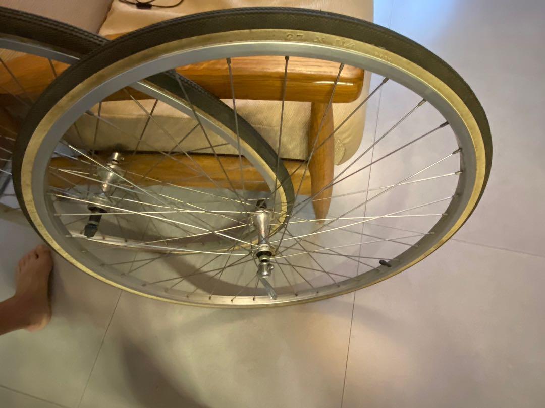 Araya wheels rims including tires 27x1 1/4, Sports Equipment, Bicycles ...