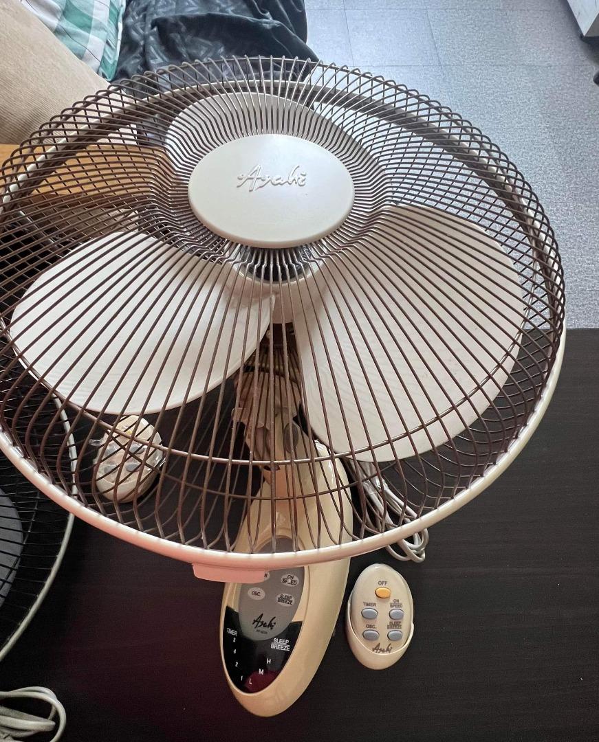 ASAHI WALL FAN (WF-625R) WITH REMOTE, Furniture & Home Living, Lighting & Fans, Fans on Carousell