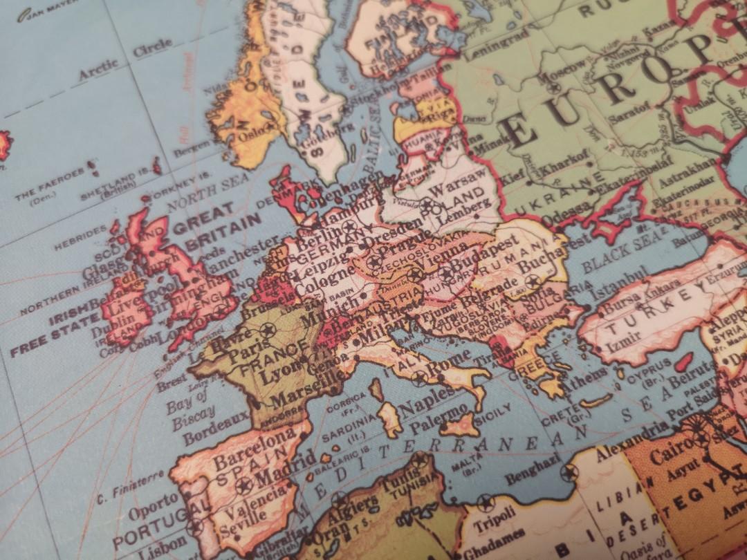 Bacon's Standard Map of the World (unframed), Hobbies & Toys, Books ...