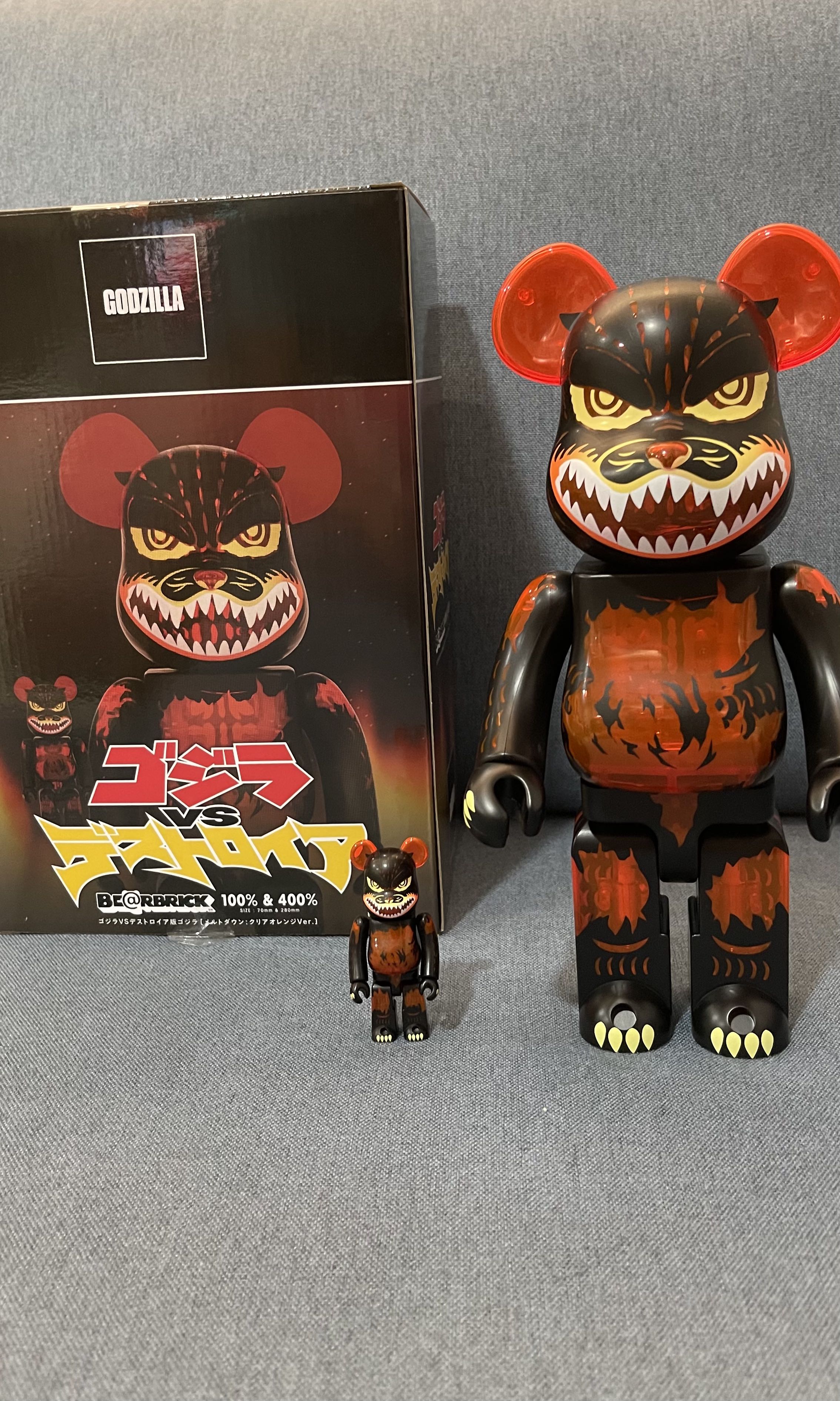 Bearbrick Godzilla (orange version), Hobbies & Toys, Toys & Games on ...
