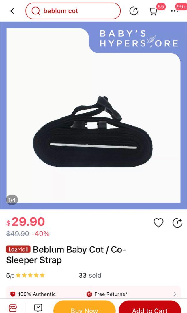 Beblum co-sleeper strap, Babies & Kids, Baby Nursery & Kids Furniture ...