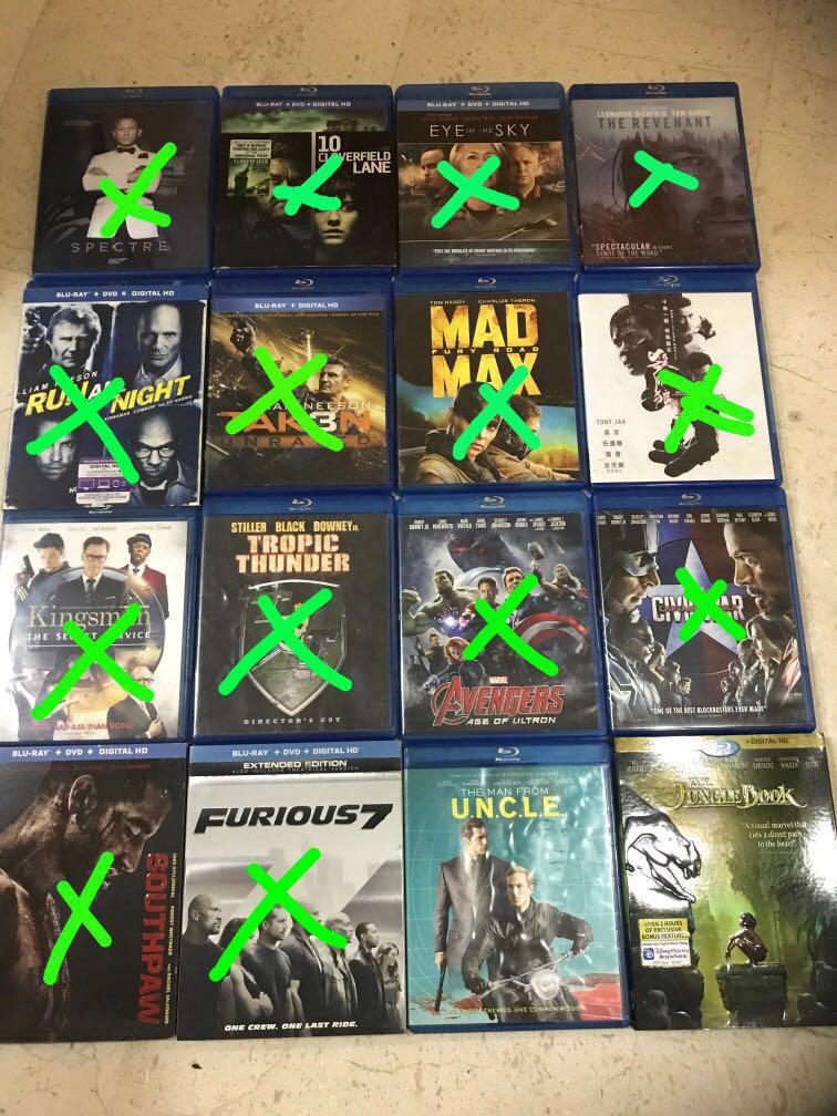 Blu-Ray DVD digital HD movies, Hobbies & Toys, Music & Media, CDs ...