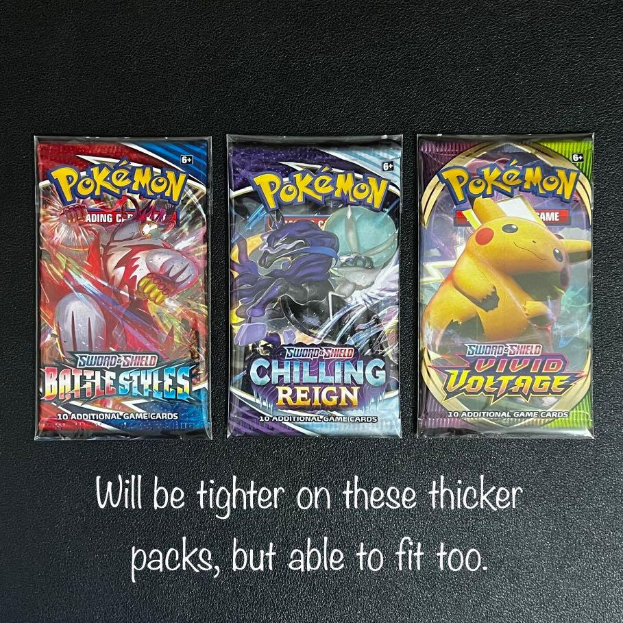 Booster Pack Sleeves for Modern Day Pokemon PTCG TCG Packs Perfect Fit ...