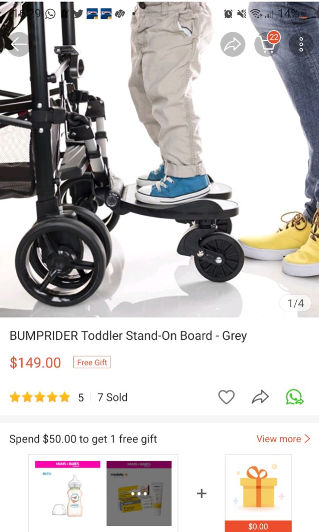 Bumprider Stand Up Buggy Board, Babies & Kids, Going Out, Strollers on ...