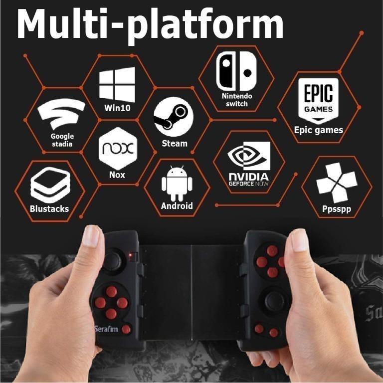 [C4061] Serafim S1 Bluetooth Mobile game controller, joystick, gamepad with Macro, Turbo, Button ...