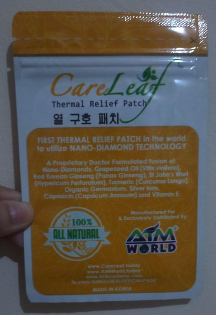 Care Leaf Thermal relief patch 5pcs, Health & Nutrition, Massage ...