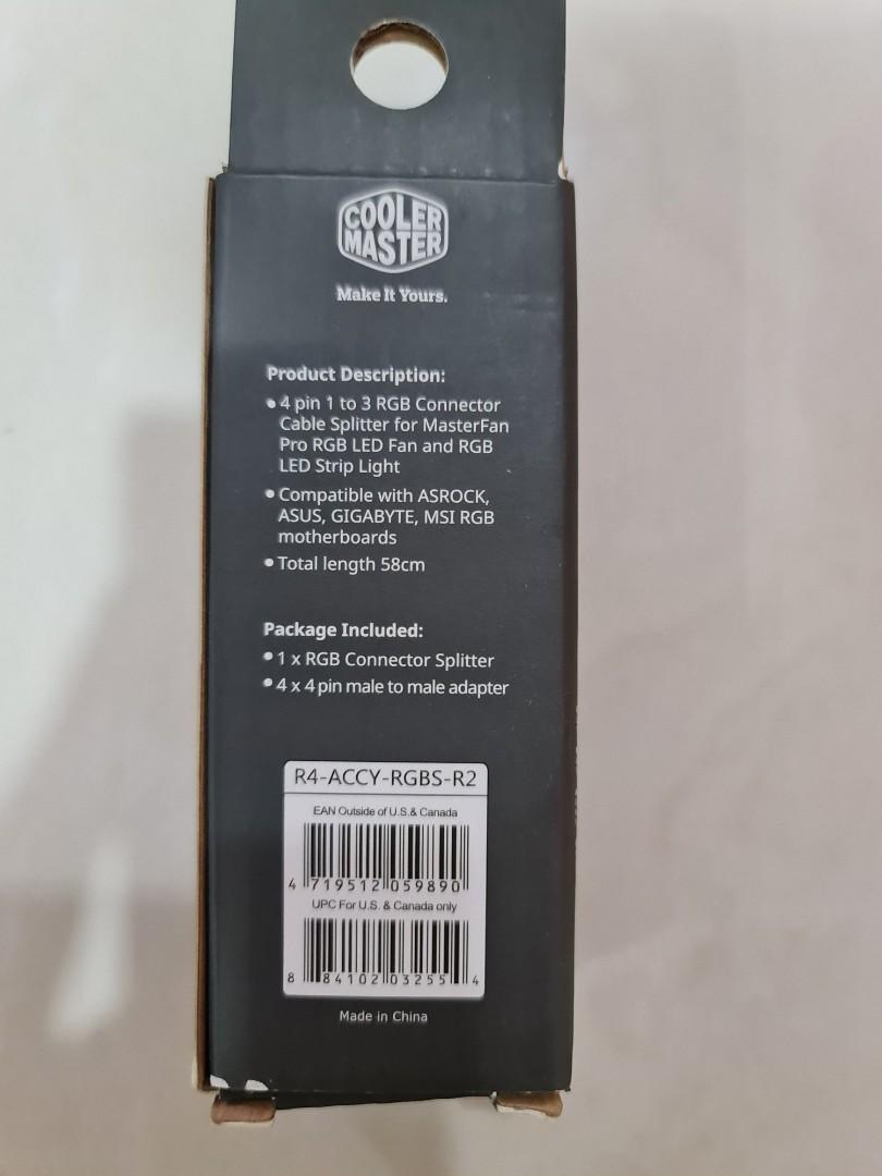 BNIB Cooler Master splitter cable, Computers & Tech, Parts ...