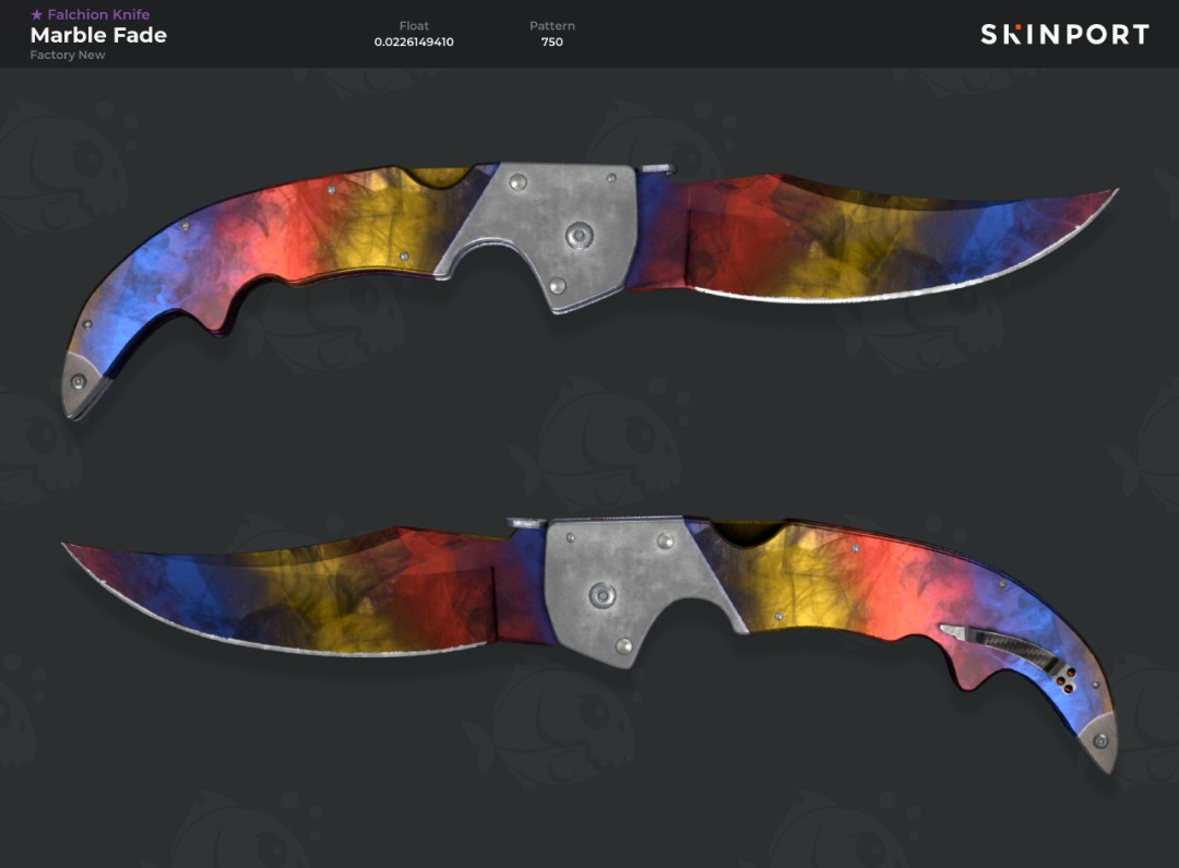 CS GO: Falchion Knife Marble Fade (FN), Hobbies & Toys, Toys & Games on ...