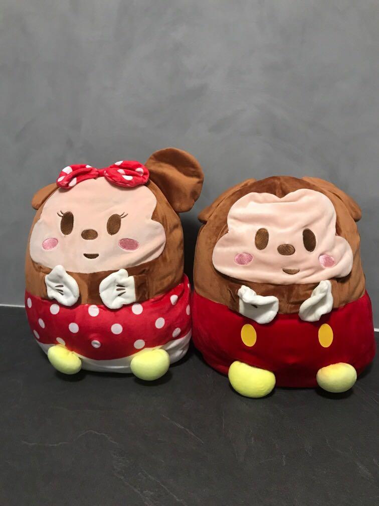 Disney Mickey and Minnie Mouse marshmallow Mochi super soft plushie ...