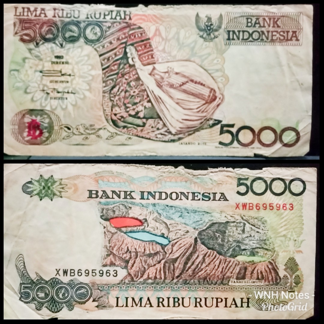 Duit Lama Indonesia 5000 Rupiah 1992 *Replacement* Banknote Coin ...