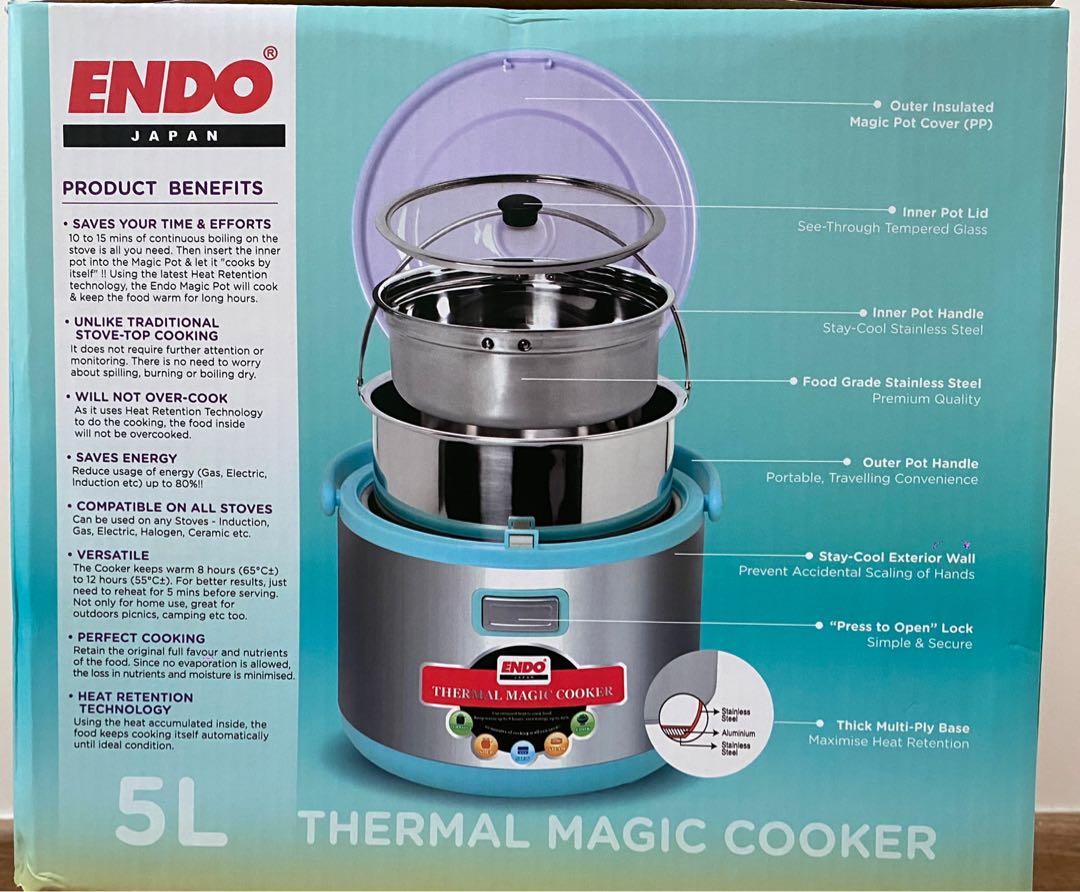 Endo Japan 5L Thermal Magic Cooker - Green, TV & Home Appliances ...