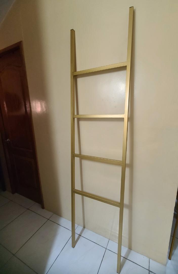 Gold ladder / magazine rack, Furniture & Home Living, Furniture, Other ...