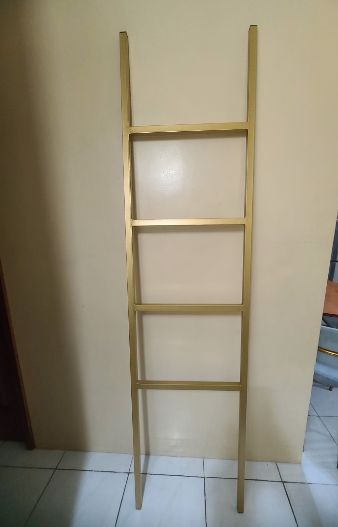 Gold ladder / magazine rack, Furniture & Home Living, Furniture, Other ...