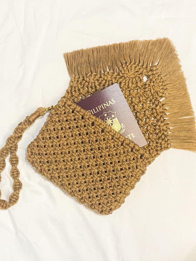 Handmade Macrame clutch bag, Women's Fashion, Bags & Wallets, Clutches ...